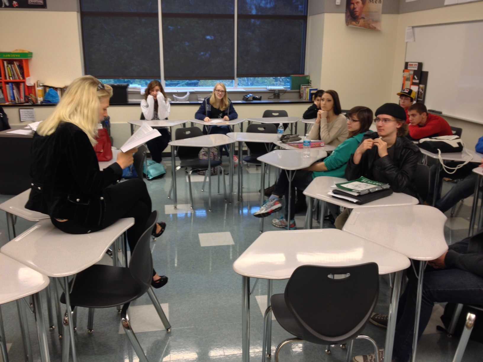 April Brucker speaks to classes about writing – Hawk Eye